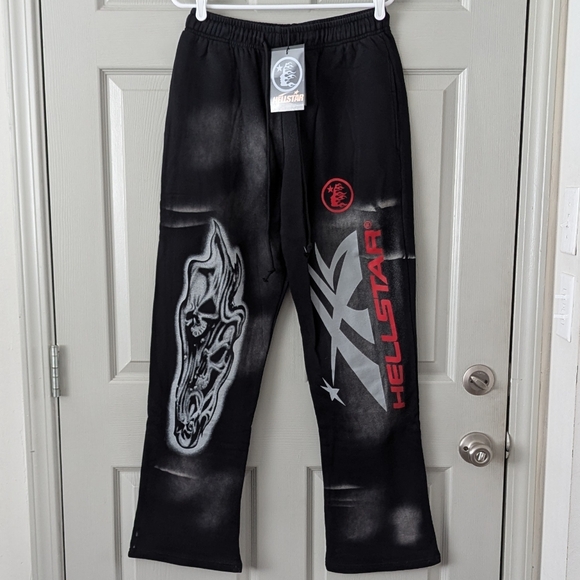 Hellstar | Pants | Hellstar Airbrushed Skull Hellstar Sweatpants Flare ...